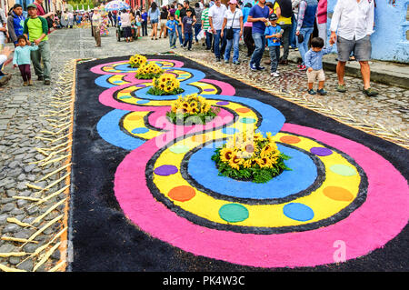 Antigua, Guatemala - Mar 1, 2015: Lent procession in UNESCO World ...