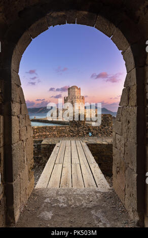 Castle of Methoni, medieval fortification in the port town of Methoni ...