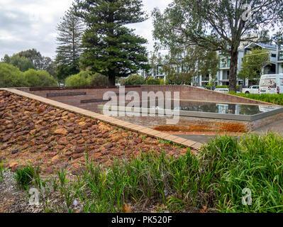 An AIDS memorial 2001 with a reflection pond, monument commemorating ...