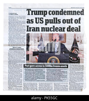 Donald Trump newspaper headline article "Covid-19 from the West Wing ...