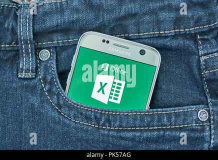 MONTREAL, CANADA - SEPTEMBER 8, 2018: Microsoft Excel mobile app ...