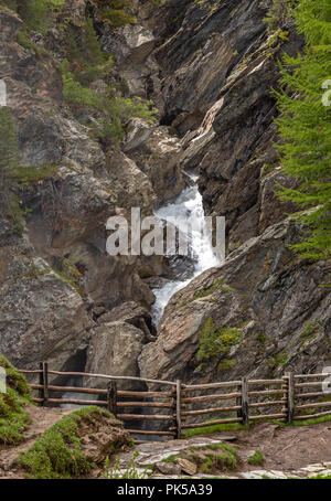 Waterfall in Martell valley, South Tyrol Stock Photo - Alamy