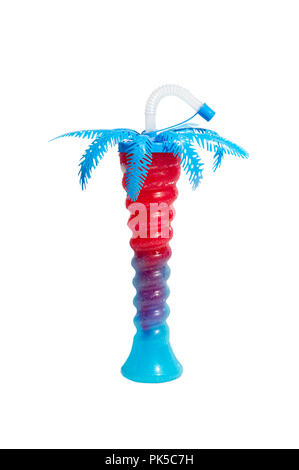 Novelty Slush Yard Cup with multi coloured slush on a white background ...