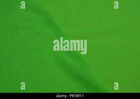 cotton fabric Batiste bright green color Stock Photo - Alamy