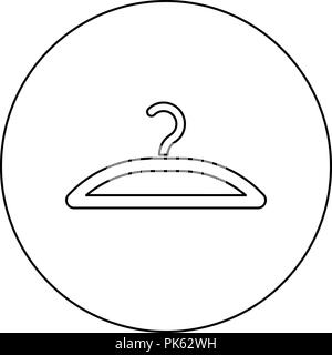 Hanger icon black color in round circle vector illustration Stock ...