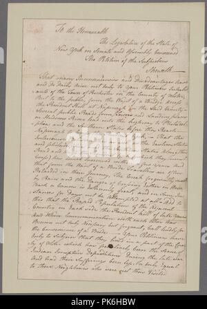 Bevier, Benjamin, et. al. Rochester. Petition to the Legislature of the ...