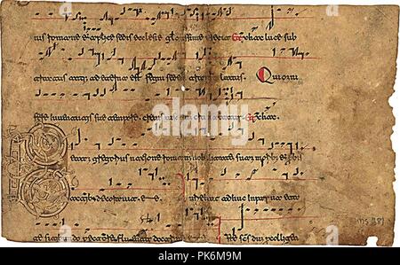 Beneventan music manuscript example Stock Photo - Alamy