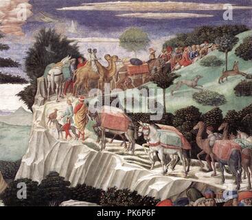 Benozzo Gozzoli - Procession of the Oldest King - detail - Cyriacus ...