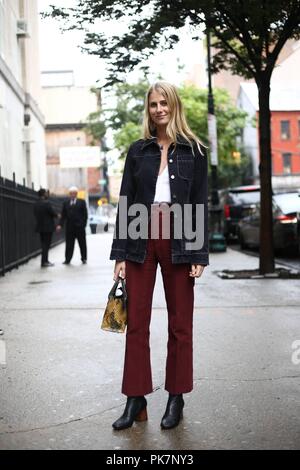 Laura B. posing for a street style photo at Pariser Platz square during ...