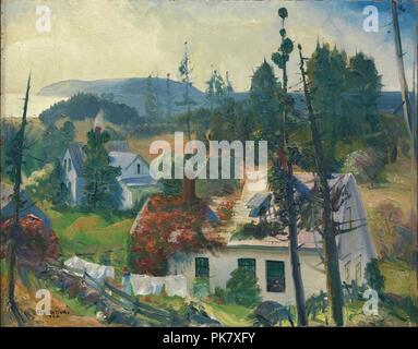 'The Red Vine, Matinicus Island' by George Bellows depicts a rural ...
