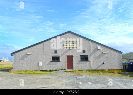 North Unst public hall at Haroldswick on the island of Unst Shetland ...
