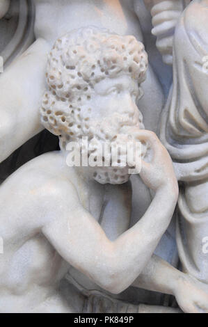 Sarcophagus with the myth of Prometheus. Rome Stock Photo - Alamy