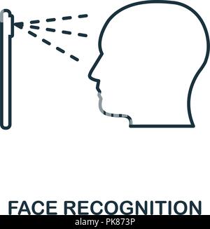 Human scanner icon. Monochrome simple sign from security collection ...