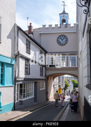 East Gate Tudor Arch High Street Totnes Devon England Stock Photo - Alamy
