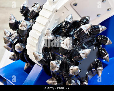 Cutter Heads. Double drum rotary cutters. Excavator attachments Stock ...