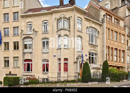 Brussels, Belgium. Hotel Van Eetvelde (Victor Horta, 1897: Art Nouveau ...