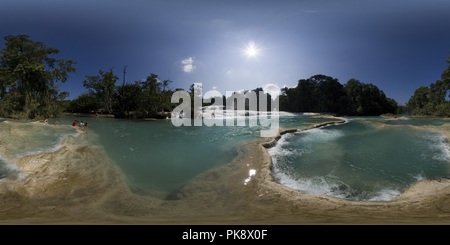 360° view of Agua Azul Waterfall - Alamy