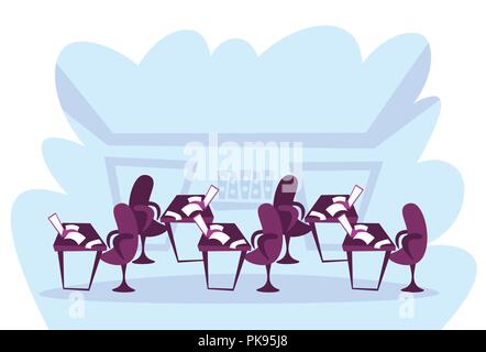 Meeting room cartoon interior with empty office space vector ...