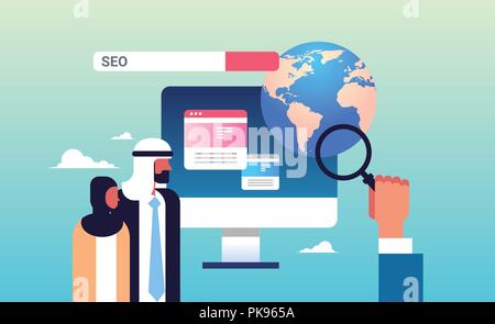 Seo search engine optimization arabic man using smartphone internet ...