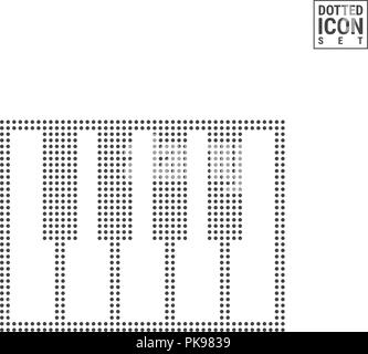 Keyboard Dot Pattern Icon. Keyboard Dotted Icon Isolated on White ...