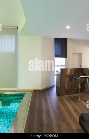 Architecture, modern loft, detail pool Stock Photo - Alamy