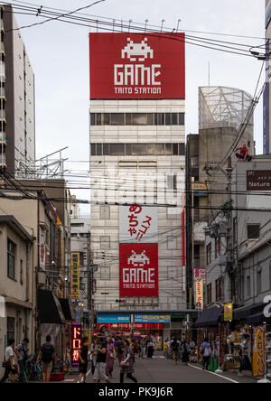 Game Taito Station building sign, gaming arcade in Shinjuku, Tokyo ...