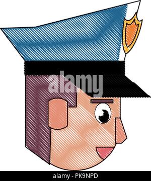 Police face cartoon scribble Stock Vector Image & Art - Alamy