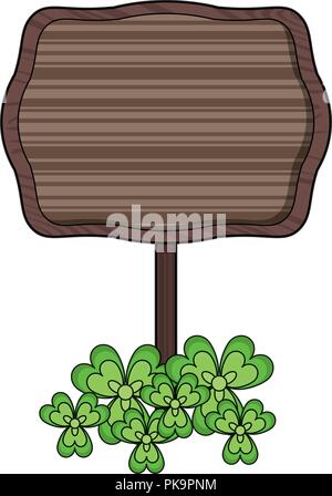 wooden sign clover Stock Vector Image & Art - Alamy