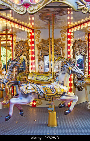 old fashioned fun the carousel horse Stock Photo - Alamy