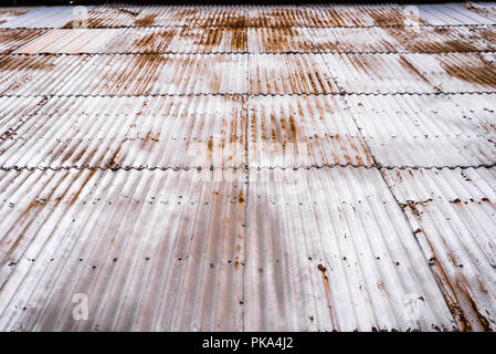Rusty Corrugated Metal Siding of a Grain Bin Stock Photo - Alamy