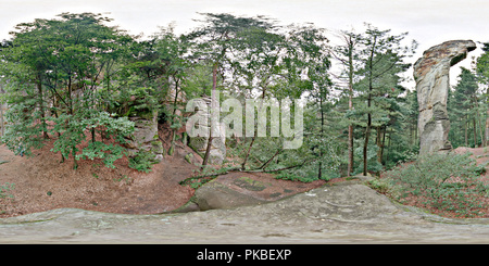 360° view of Kobyla in the rock town Příhrazy - Alamy