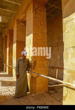 A man dressed in Arab clothing at The Mortuary Temple of Hatshepsut ...