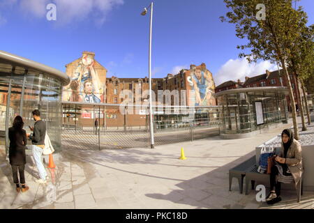 The newly revamped bus station in Bedford town centre, Bedfordshire ...