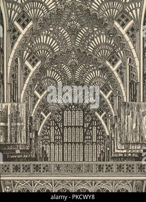 Henry VII Chapel Gothic fan vaulting, Westminster Abbey London Stock ...