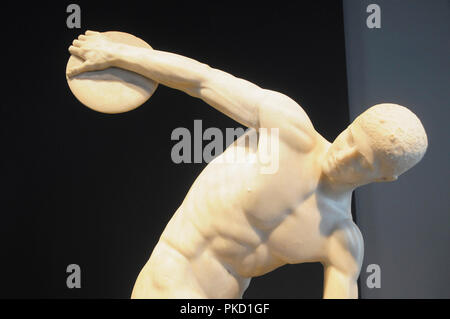 Greek statue, discus thrower (lancellotti discobolus). The National ...