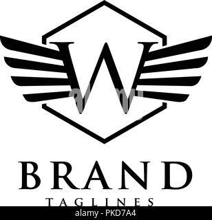 Winged font. Letters with wings, flying alphabet and powerful sport ...