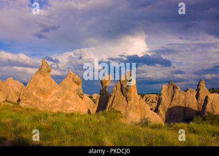 Rock pillars in Cappadocia, UNESCO World Heritage Site, Turkey Stock ...