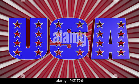USA word in flag colors Stock Photo - Alamy