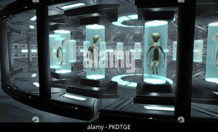 Interior of an UFO with aliens Stock Photo - Alamy