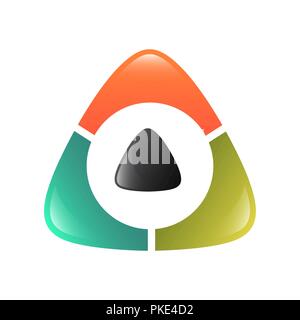 Abstract triangle logo, creative Media play logo, vector logo concept ...