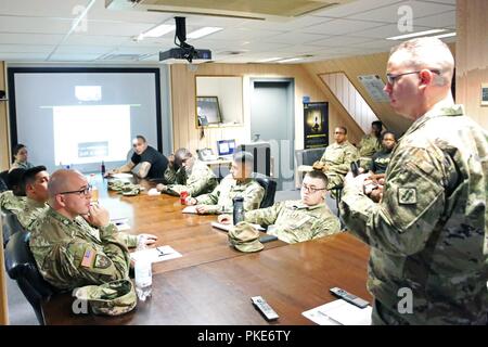 2d Theater Signal Brigade leadership listen during a Leadership ...