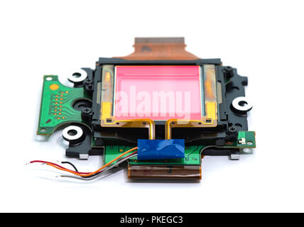 CCD sensors from the modern mass compact digital camera Isolated Stock ...