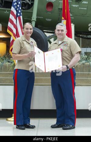 U.S. Marine Corps Col. Wendy Goyette, commanding officer, Marine Corps ...