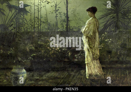 'Night Vigil' by John Atkinson Grimshaw showcases his masterful use of ...