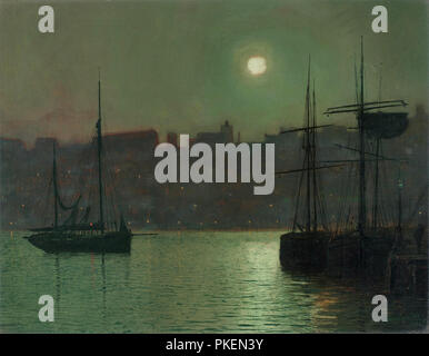 Grimshaw John Atkinson - Old Scarborough Full Moon High Water Stock ...