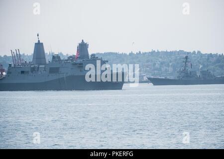 SEATTLE (July 31, 2018) Amphibious transport dock ship USS Somerset ...