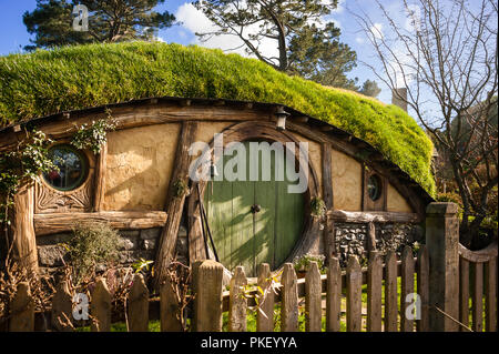Hobbiton movie set created to film Lord of the Rings and The Hobbit ...