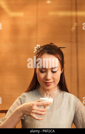 Chinese style tea room Stock Photo - Alamy