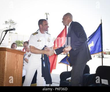 Capt. Scott T. Mulvehill, Naval Base Coronado commanding officer ...