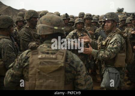 U.S. Marine 1st Lt. Kenneth Levens, platoon commander with Battalion ...
